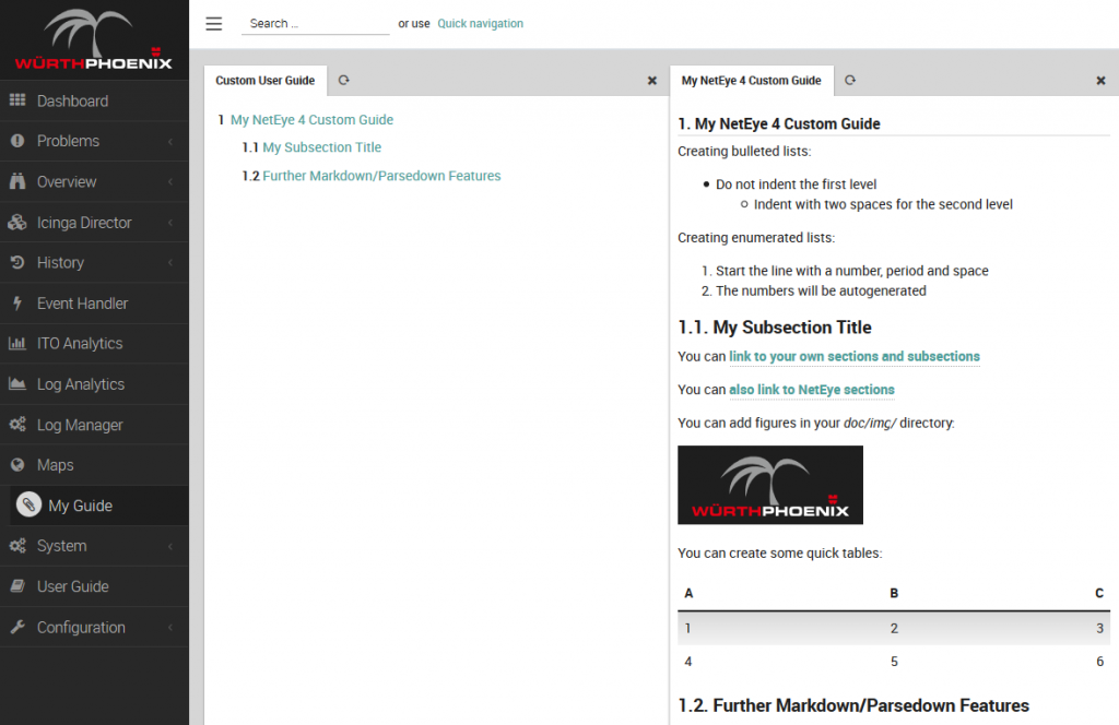 Custom User Guide Content in NetEye 4 | www.neteye-blog.com
