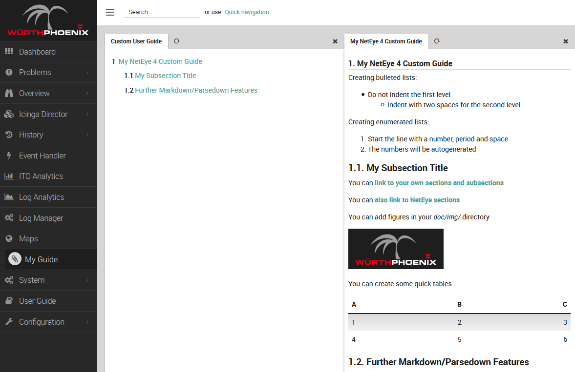 Custom User Guide Content in NetEye 4 | www.neteye-blog.com