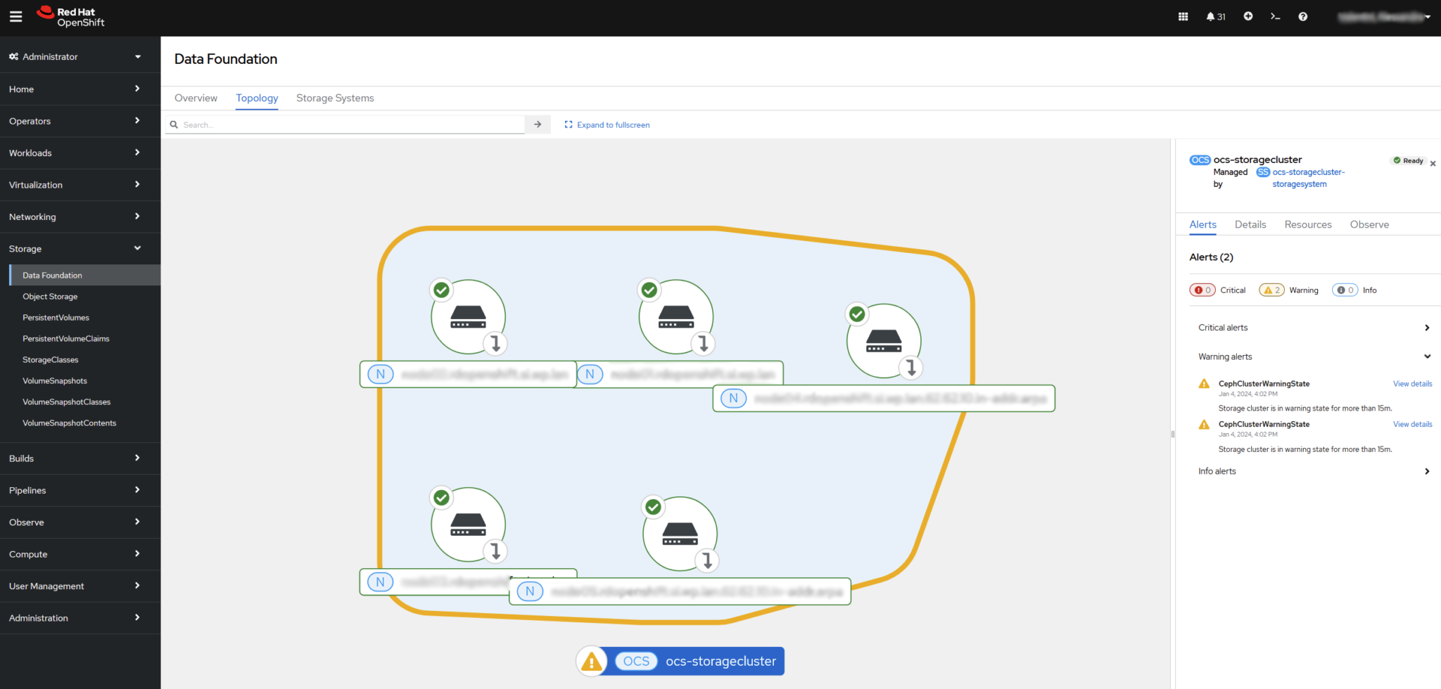 OpenShift: How to Check and Reset Ceph Storage in Warning State | www ...