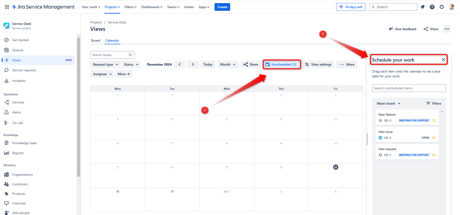 How to Schedule Issues with the New Calendar View in Jira Service ...